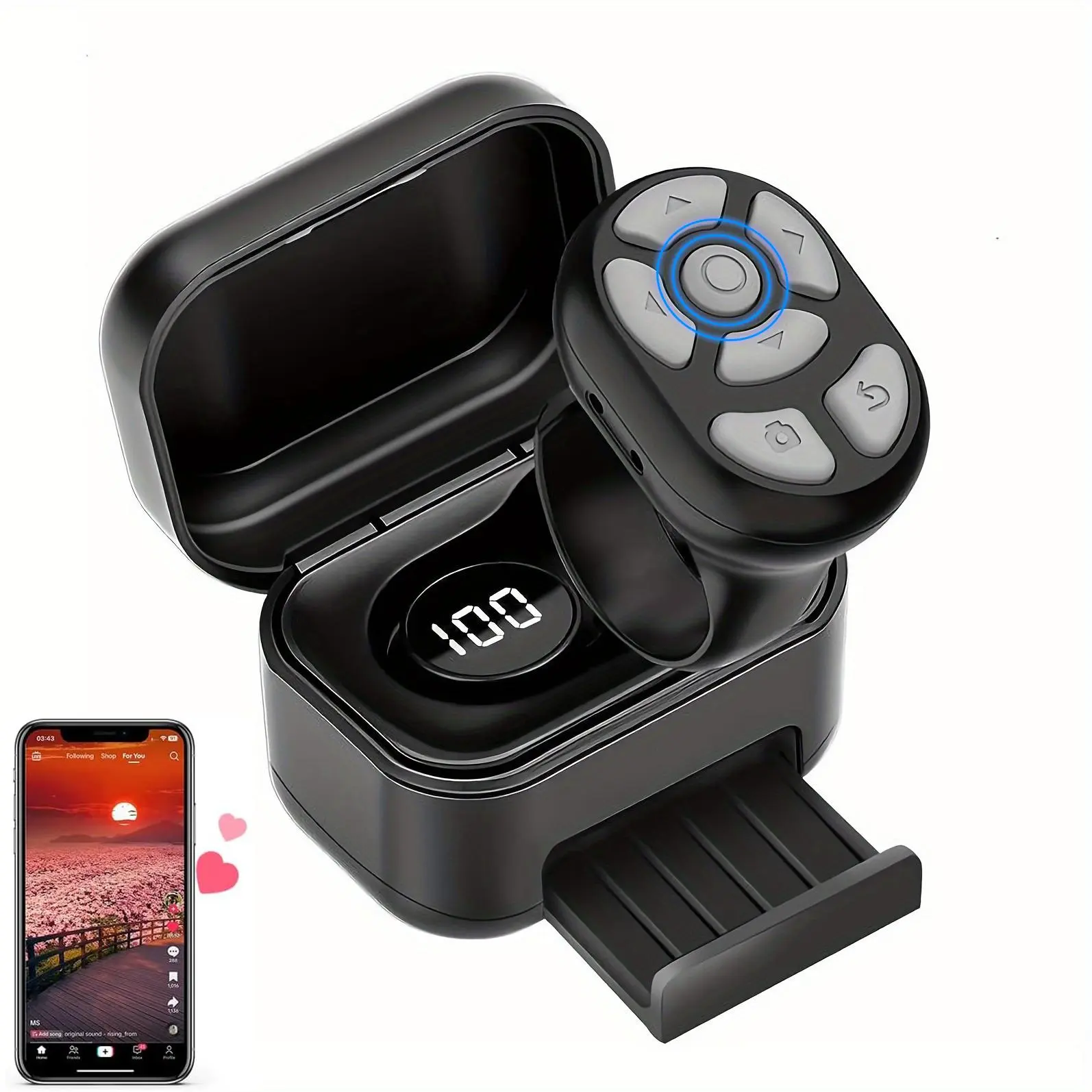 Scrolling Ring Wireless Bluetooth Remote Control for TikTok, - TikTok Shop