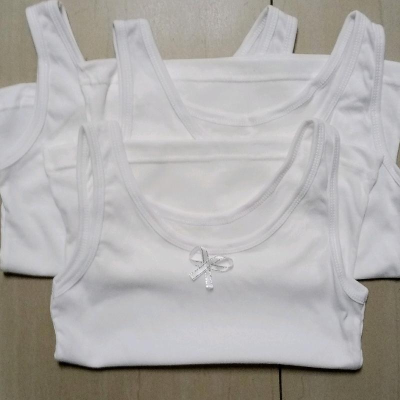 1 PC. Pure Cotton Sando for girls uniforms/ Girls Tops 3-12 yrs ...