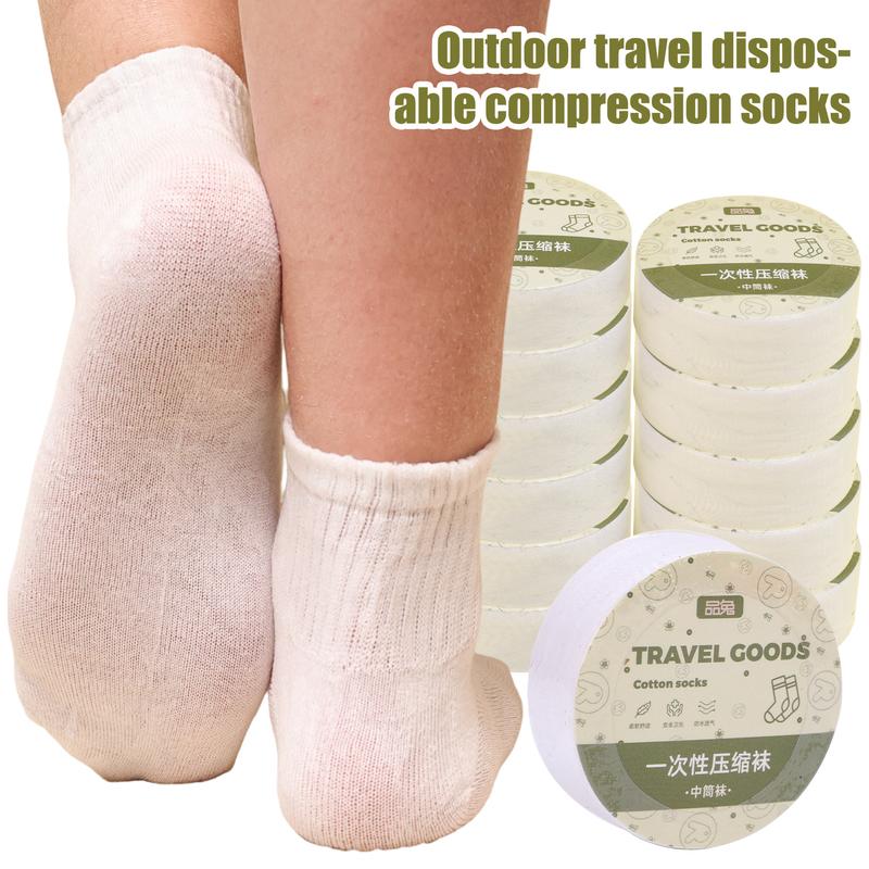 1Pair Disposable Highly Elastic Socks Men Women Outdoor Business ...