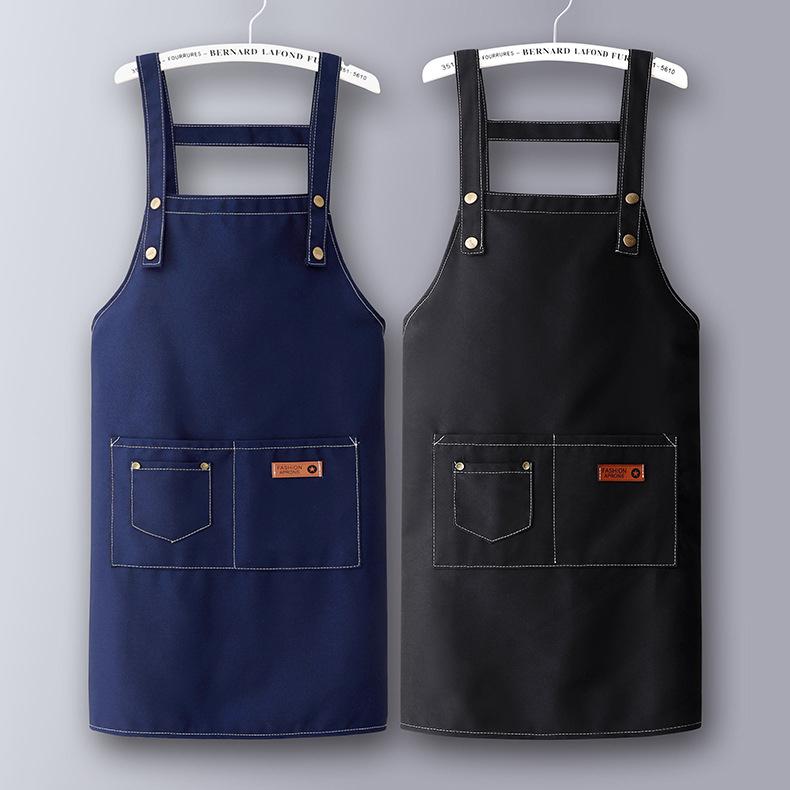 Apron Dapur, Apron Chef, Hitam, Reka Bentuk Tali H-jenis Murah ...