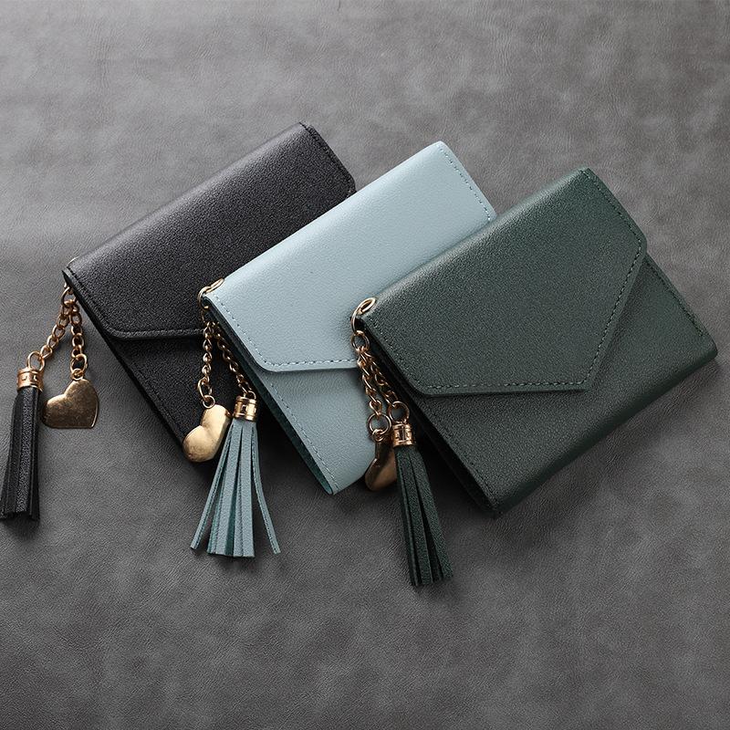 New Ladies Tassel Pendant Wallet Bank Card Holder Simple Han - TikTok ...