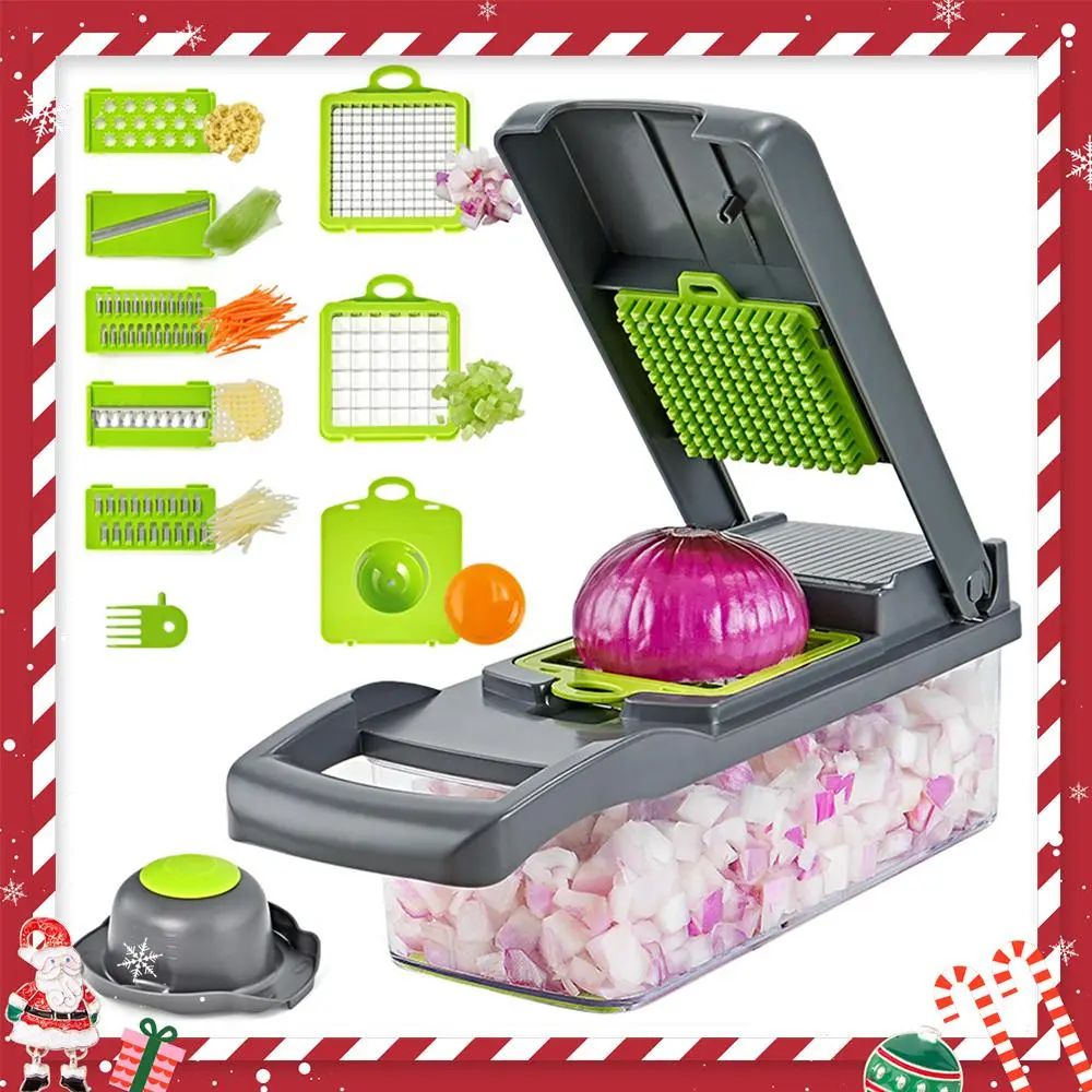 Multipurpose Chopper with Container, 12pcs/set Fruits & Vegetable ...