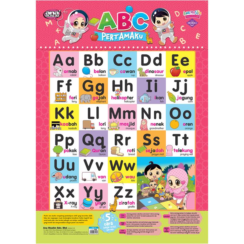 POSTER MEMBACA ANA MUSLIM - ABC PERTAMAKU - TikTok Shop Malaysia