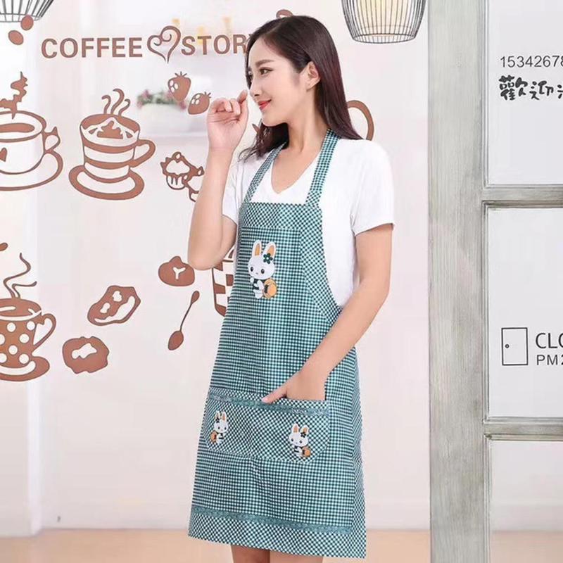 Size: 70 * 60cm Cute Cartoon Apron Cute 6 Color Peach Skin Velvet ...