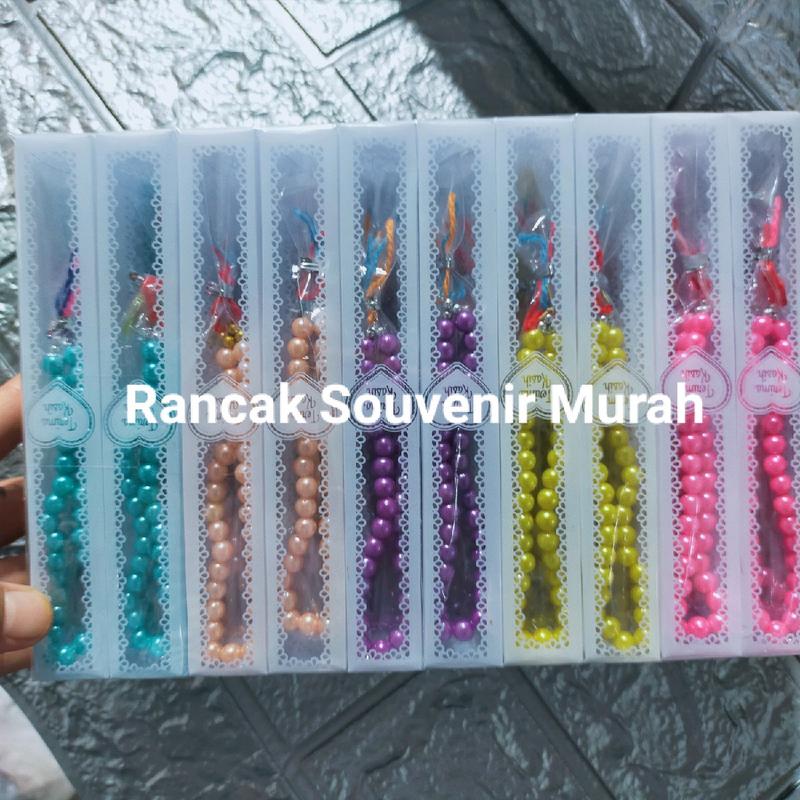 Isi 50 Pcs Souvenir Tasbih Mutiara Mini Kemas Mika Motif Muslim - Shop ...