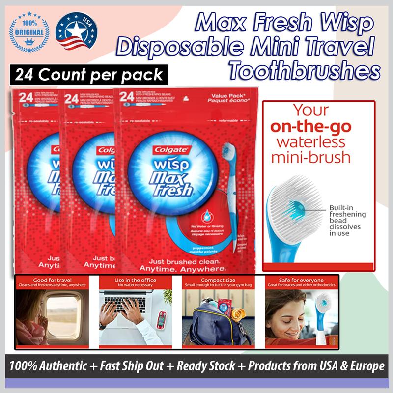 USA Product_ Colgate Max Fresh Wisp Disposable Mini Travel Toothbrushes ...
