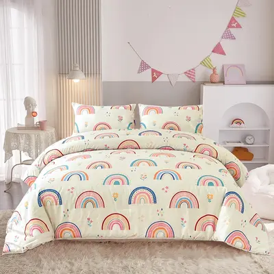 Rainbow comforter queen store