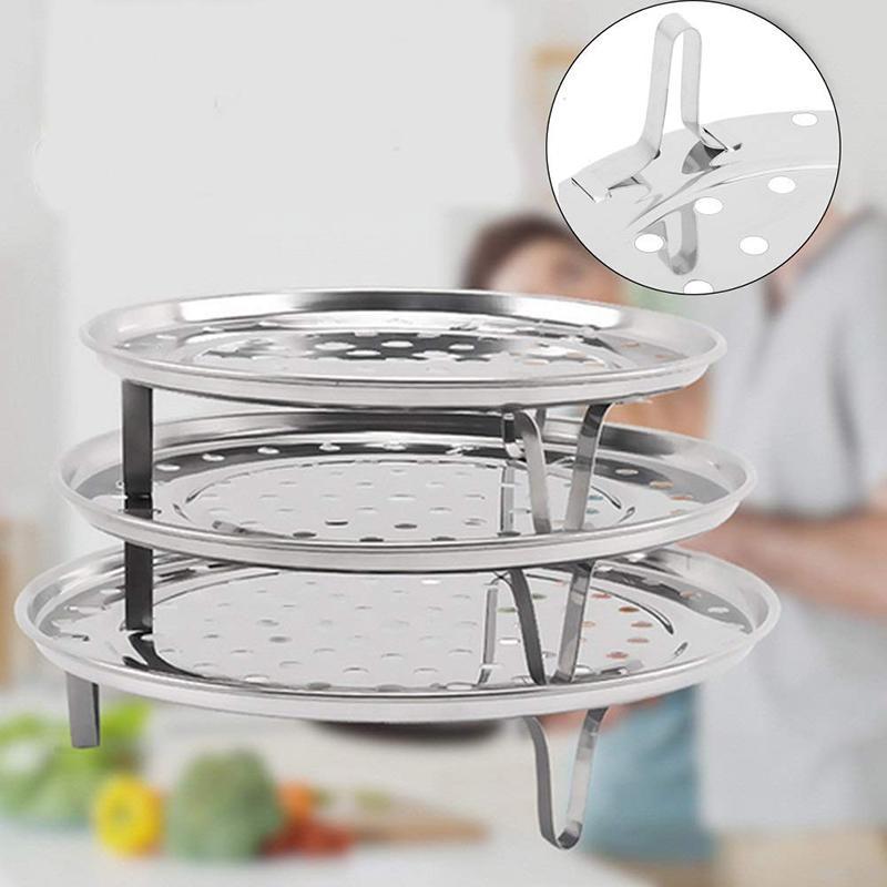 Cooking Tray Round 9.5 Inch Stainless Steel Steam Holder Shelf ...