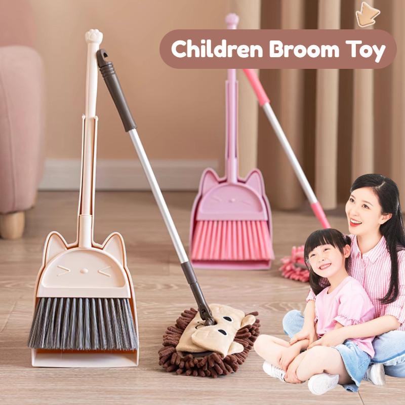 Children Dustpan Set Small Broom Mop Premium Kids Learning Sweeping ...