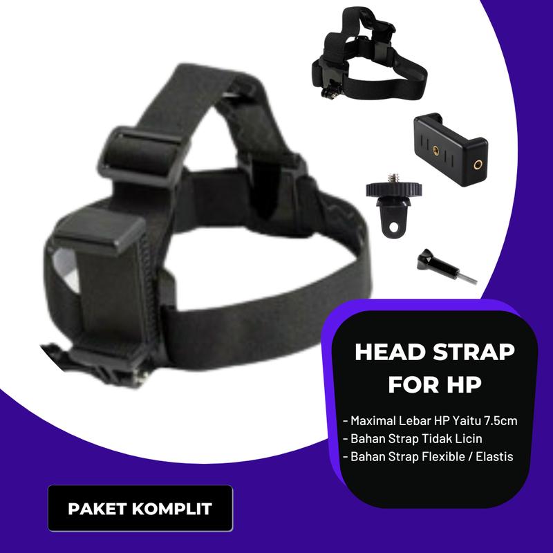 Head Strap HP Tali Kepala Belt Mounting Vlog For Handphone Smartphone ...
