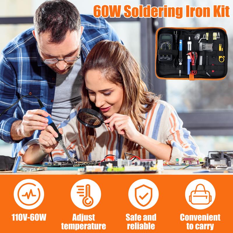 Kit Besi Memateri Elektrik, 60W, Suhu Boleh Laras, Alat Kimpalan ...