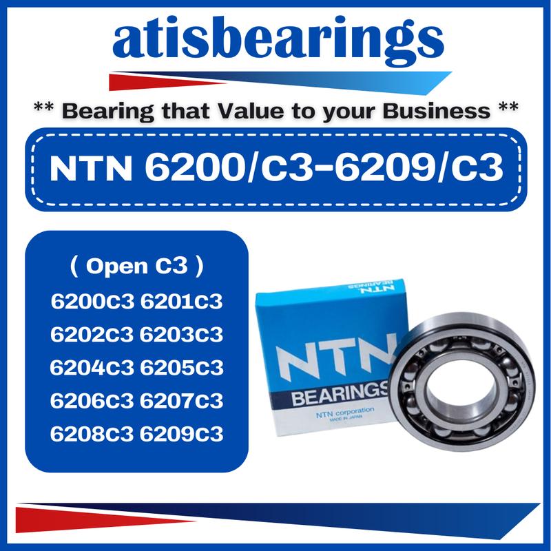 NTN ( C3 Open Type ) 6200 6201 6202 6203 6204 6205 6206 6207 6208 6209 ...