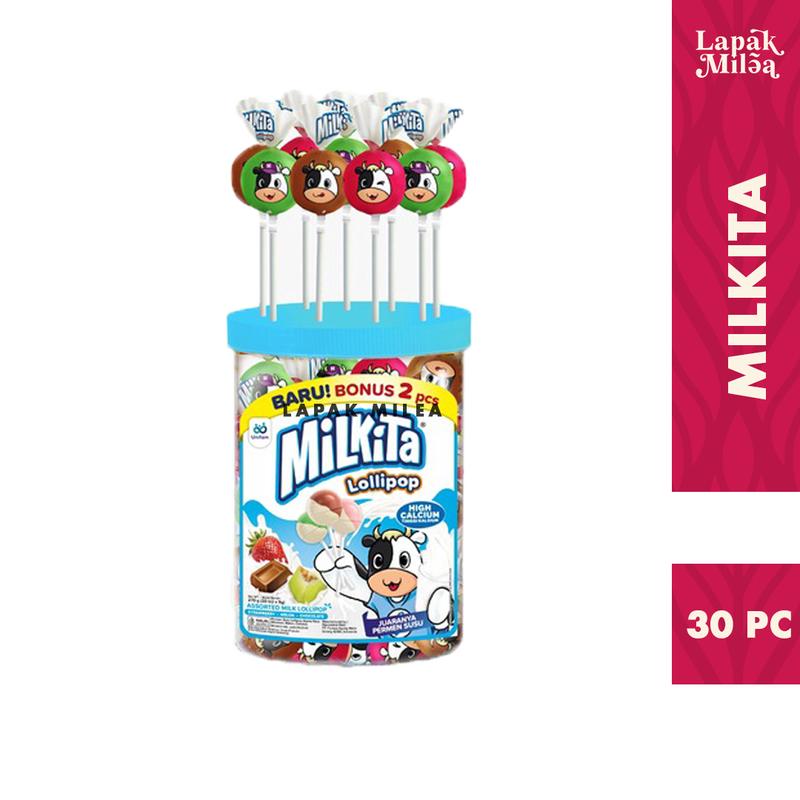 Permen Milkita Lollipop toples isi 30 pc - Shop | Tokopedia