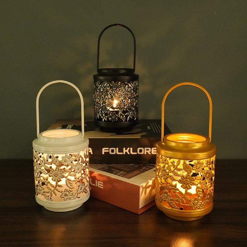 Pemegang Lilin Aromaterapi, Bahan Besi Tempa, Hiasan Makan Malam Cahaya ...