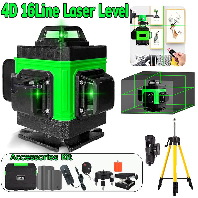 16 Line Laser Level for Construction Laser Level Tools 4D Green ...