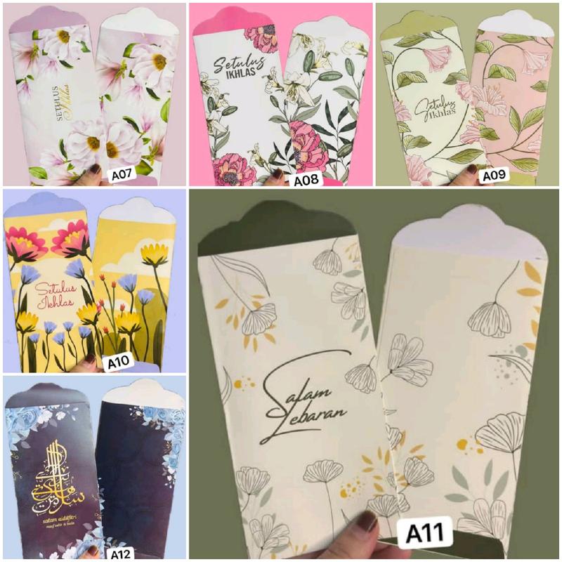 Sampul raya aidilfitri design bunga bunga sepeket 5pcs Kerta - TikTok ...