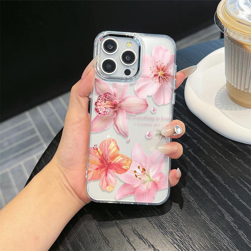 Floral Pattern Phone Case, Phone Cases for iPhone 11 12 13 1 - TikTok Shop
