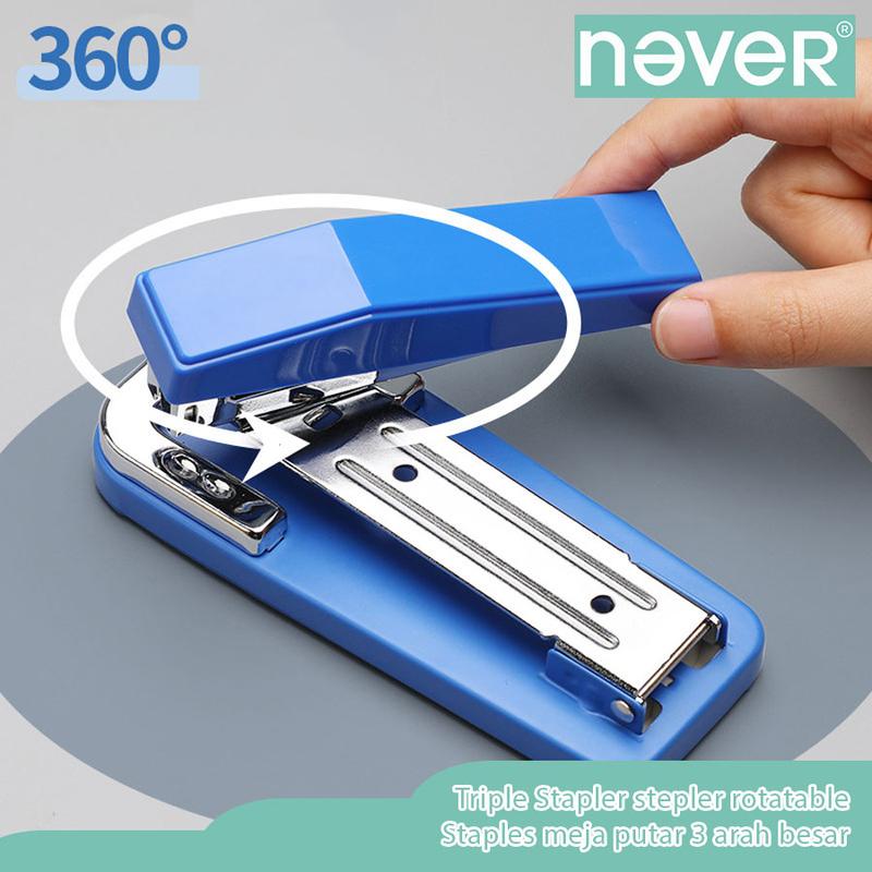 Triple Stapler stepler rotatable/ Staples meja putar 3 arah besar ...