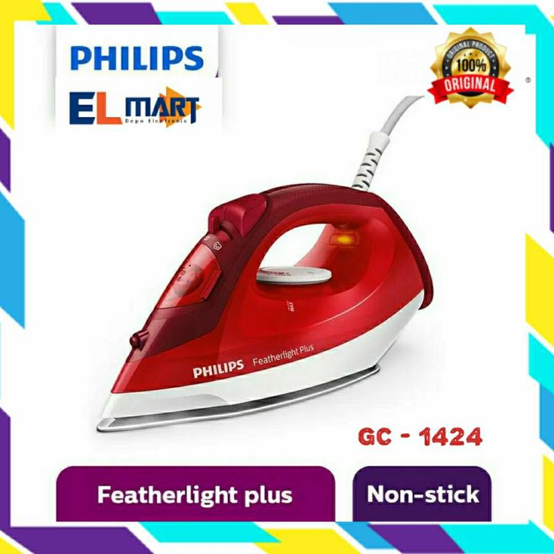 Philips Setrika Uap Steam Iron GC 1424 Featherlight Plus - GC1424 ...