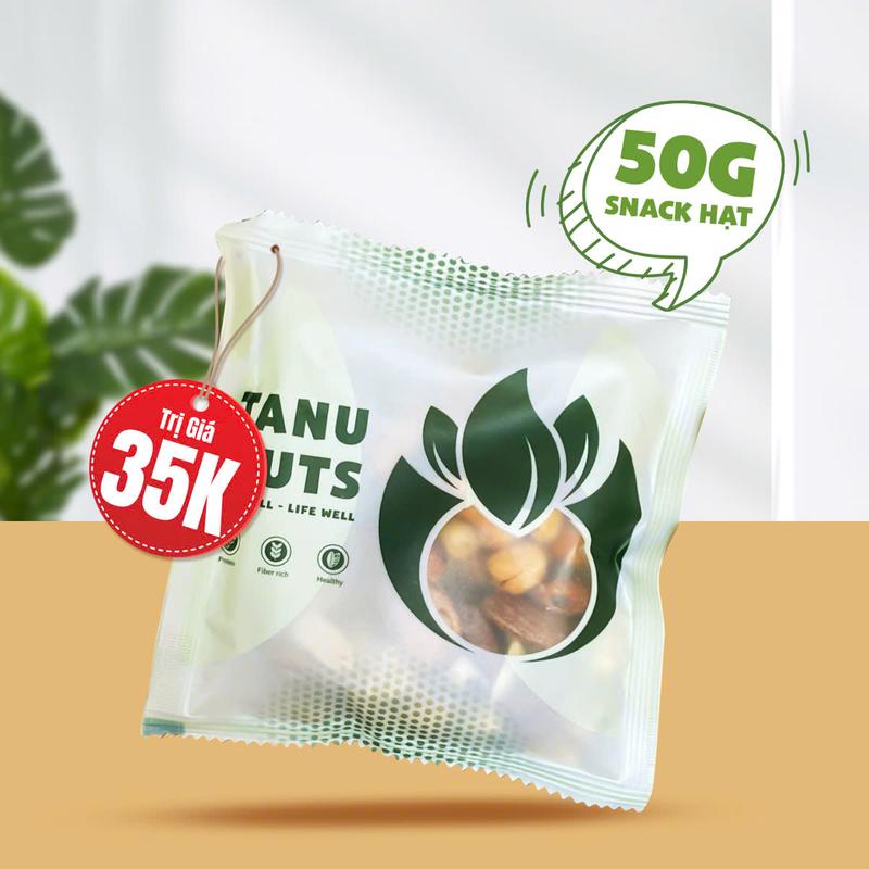 Túi quà tặng Snack hạt dinh dưỡng mix tẩm vị TANU NUTS túi 50g - TikTok Shop Vietnam