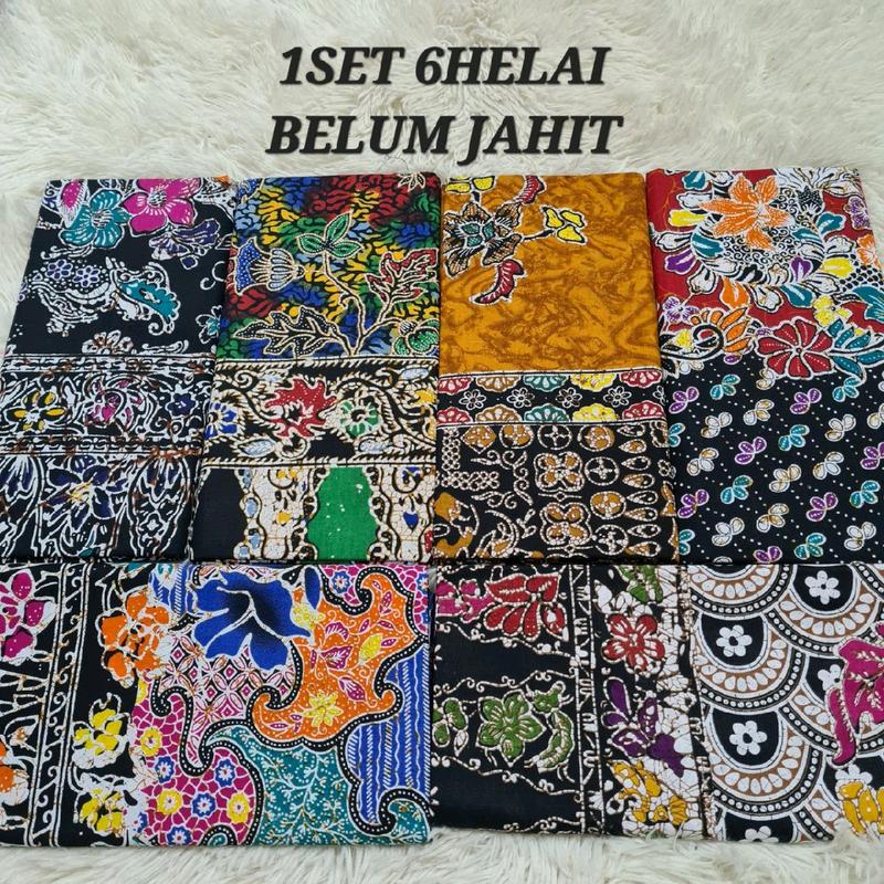 KAIN BATIK TERENGGANU ASLI 1SET 6HELAI BELUM BERJAHIT - TikTok Shop ...