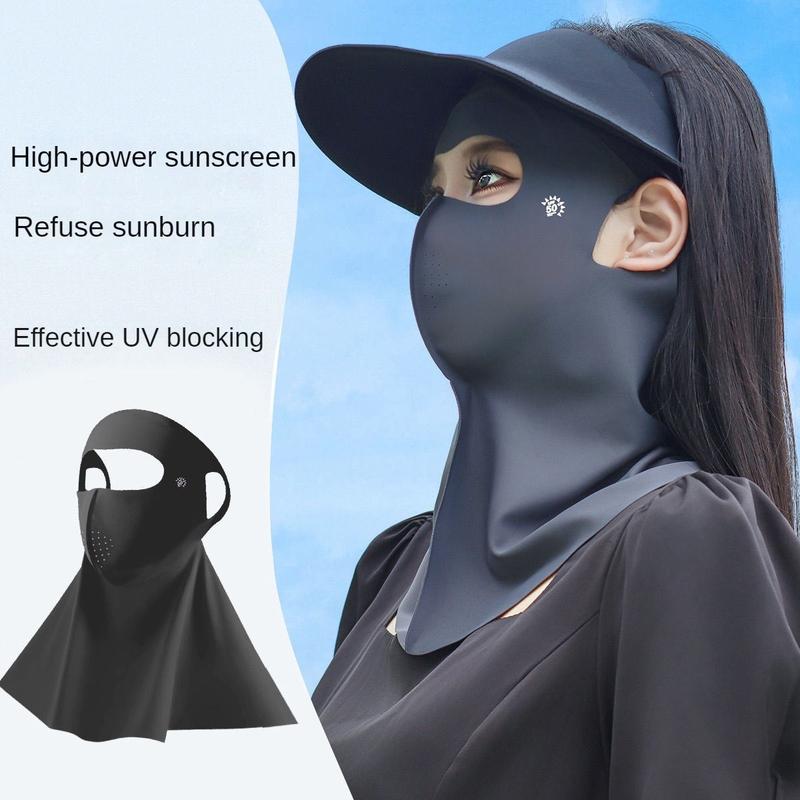 Sun Protection Full Face Seamless Neck Protection Forehead Integrated ...