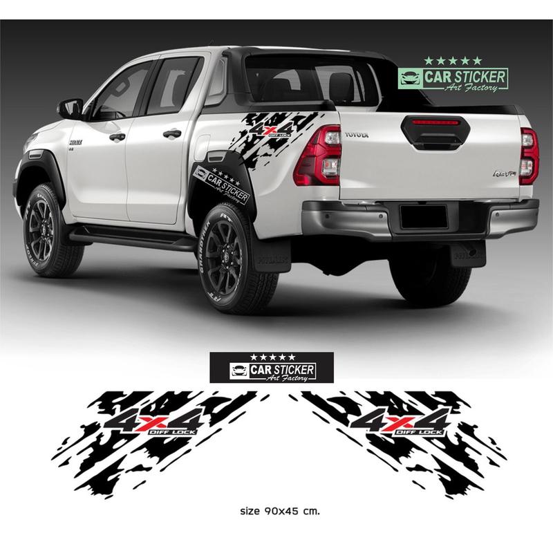 HILUX02 Sticker 4x4 off road sticker mobil toyota hilux sticker - Shop ...