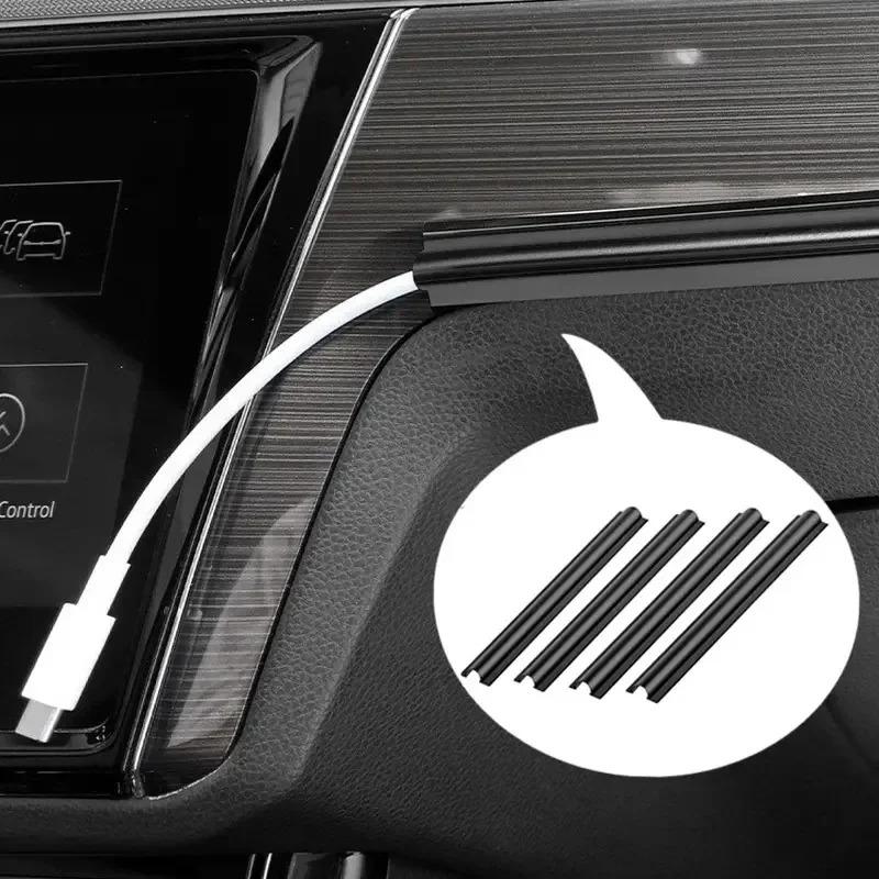 4Pc Sleek Car Cable Organizer Kit Universal Sleeves for a Neat Damage ...