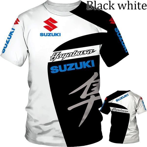 Baju-T Motosikal Sukan, Suzuki MOTO-GP Ecstar, Bercetak 3D, Baju ...