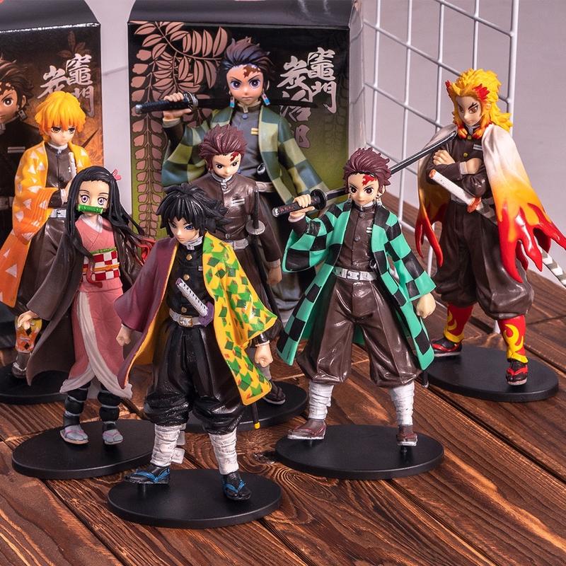 Patung Anime Demon Slayer, 16cm, Tokoh Aksi Boleh Dikumpul, Tokoh ...