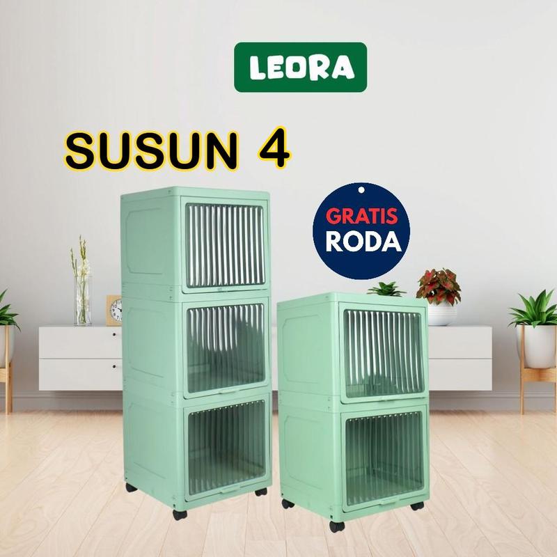 LEORA | 4 SUSUN OCLA FLIP UP lemari portable lemari pakaian lemari - Shop | Tokopedia