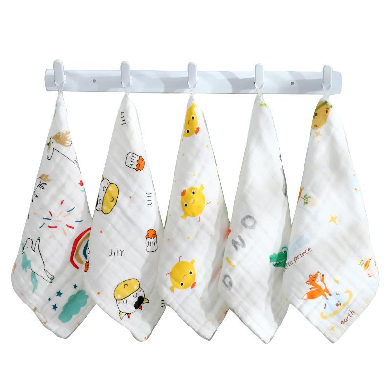 Set 3 / 1, Tuala Bayi Kapas Muslin, 6 Lapisan, Tuala Muka Bayi ...