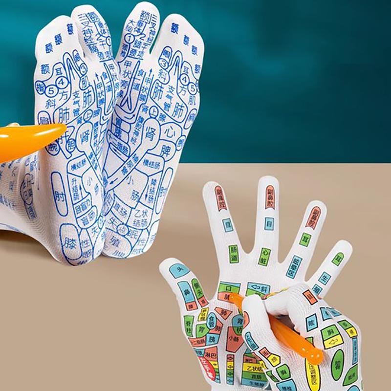 Creative Foot Massage Acupoint Illustrated Socks Care Meridian - TikTok ...
