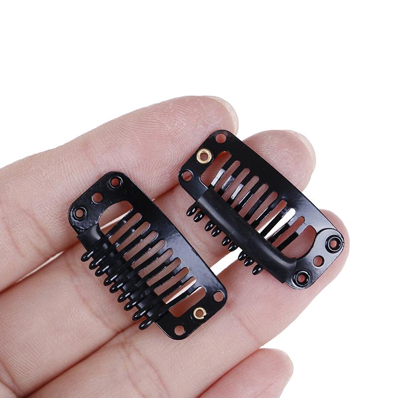 10/100 Toupee wig clips snap clips w/ rubber back hair extension ...