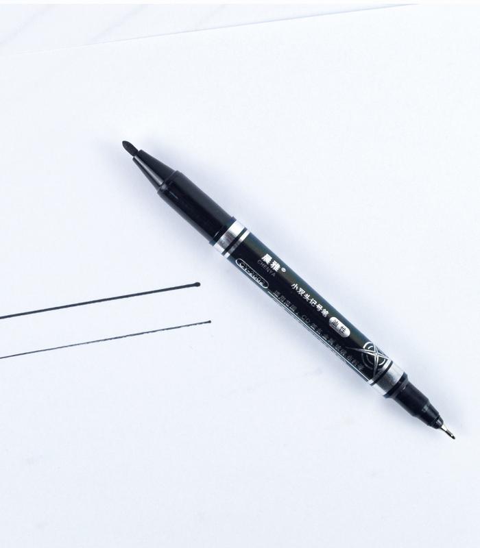 Permanent 2 Head Marker Pen with Fine and Extra Fine Points School ...