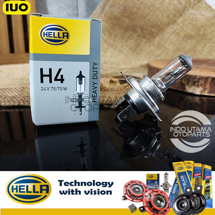Jual Bohlam lampu Halogen Hella H4 P43T 24V 75/70W HELLA - Spesifikasi ...