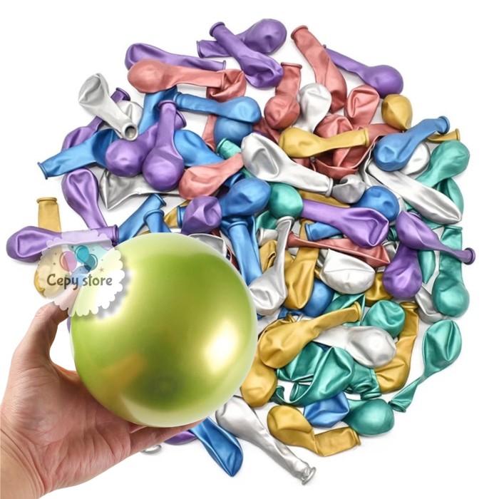 Balon Latex Chrome 5inch / Balon Metalik Chrome 5inch ( isi 10pcs ...