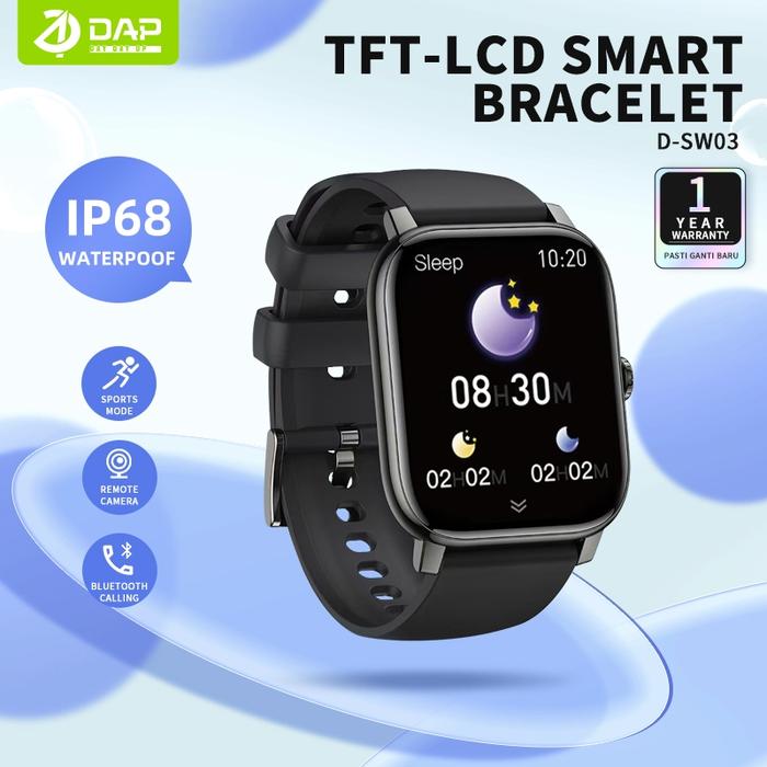 Promo DAP Smartwatch D-SW03 Curved Screen 1.85 inch Support Strava Jam ...