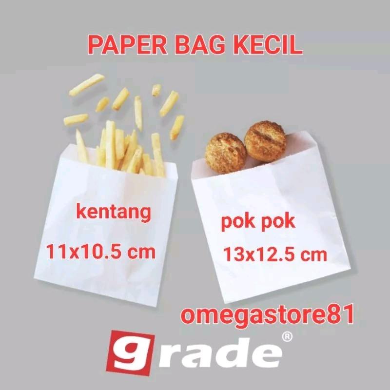 paper bag kecil grade pok pok 13x12.5 cm kentang 11x10.5 cm - Shop ...