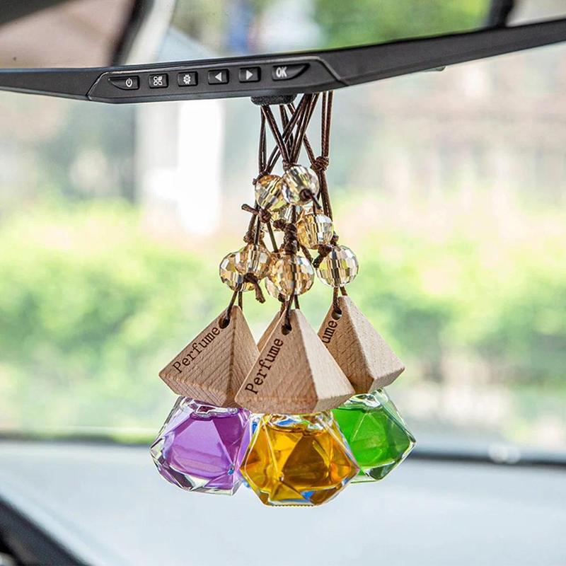 8ML Car Perfume Hanging Bottles Aromatherapy Refillable Air Freshener ...