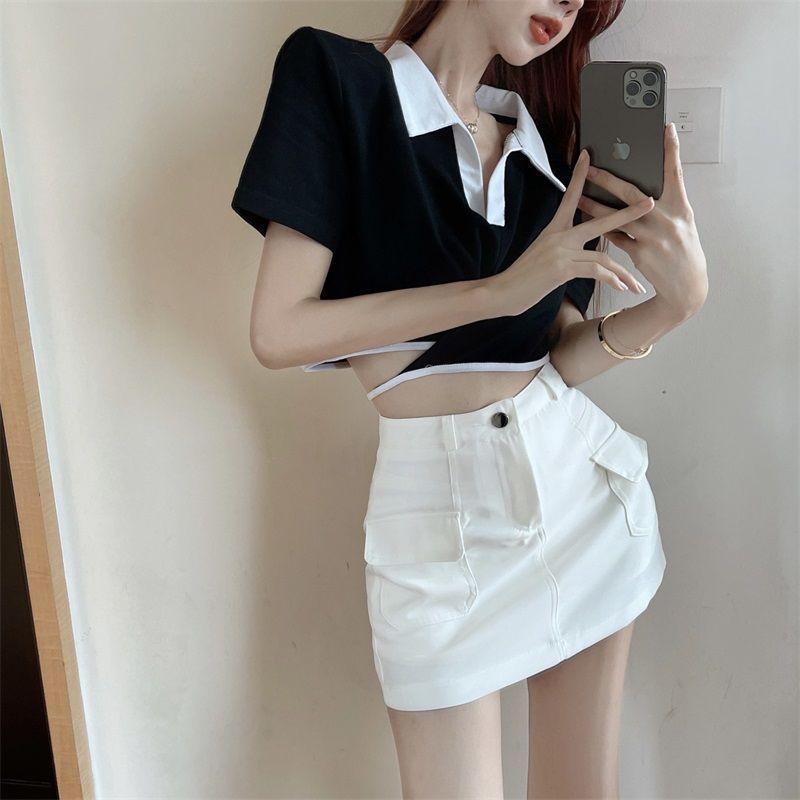 [Micro mini skirt]Design Sense Niche Pocket High Waist Skirt - TikTok ...