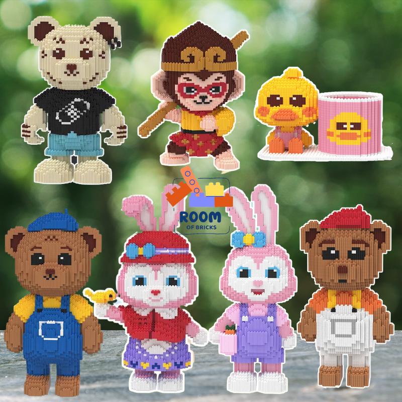 Bear Tribe Rabbit Tribe Bearbrick Building Block Toys Magic Block ...