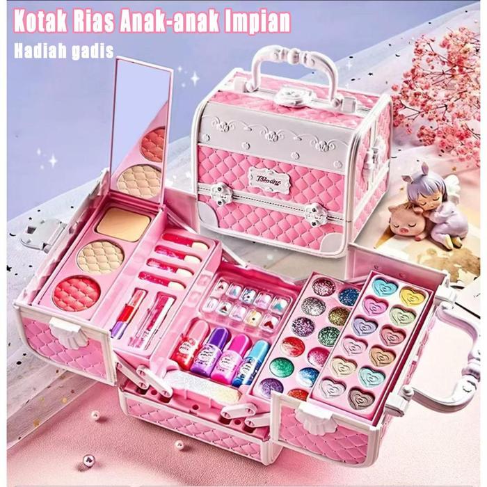 Promo 【COD】Mainan Makeup Anak Koper Beauty Case Princess – Set Rias ...