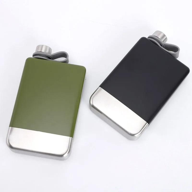 Colorful Stainless Steel Hip Flask Portable 9oz Liquor Flask - TikTok ...