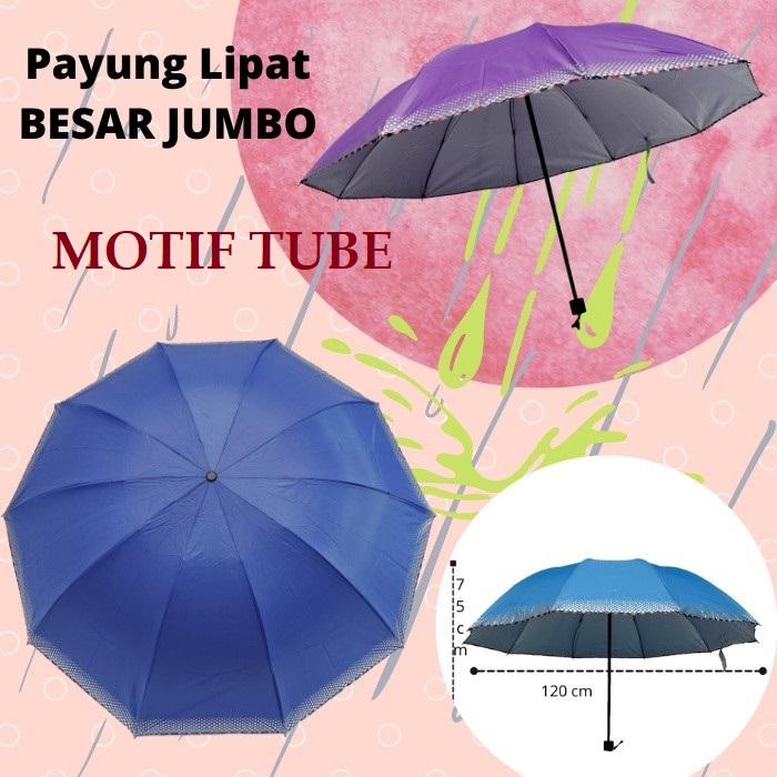 Jual Payung Lipat 3 Super jumbo Besar 10 R jari motif tube NF 351 ...