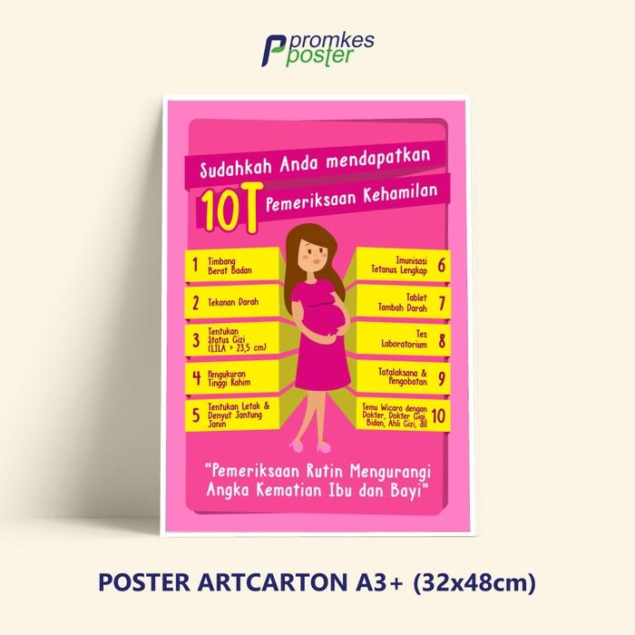 Poster Kebidanan 10T Pemeriksaan Kehamilan - Shop | Tokopedia