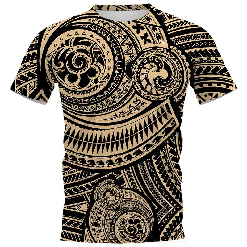 Baju-T Tatu Viking, Gaya Polinesia Lelaki, Cetakan 3D, Lenga - TikTok ...