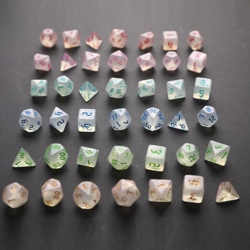 1 Pcs Iridescent Glitter Polyhedral Dice Set For Board Game - TikTok ...