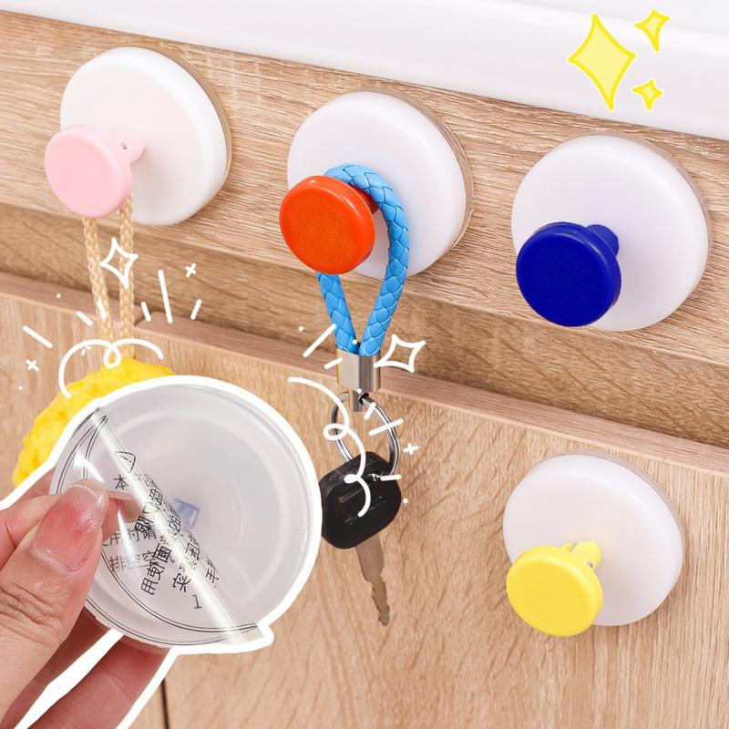 1Pc Colorful Suction Cup Hook Foldable Fixing Suction Cups Bathroom ...