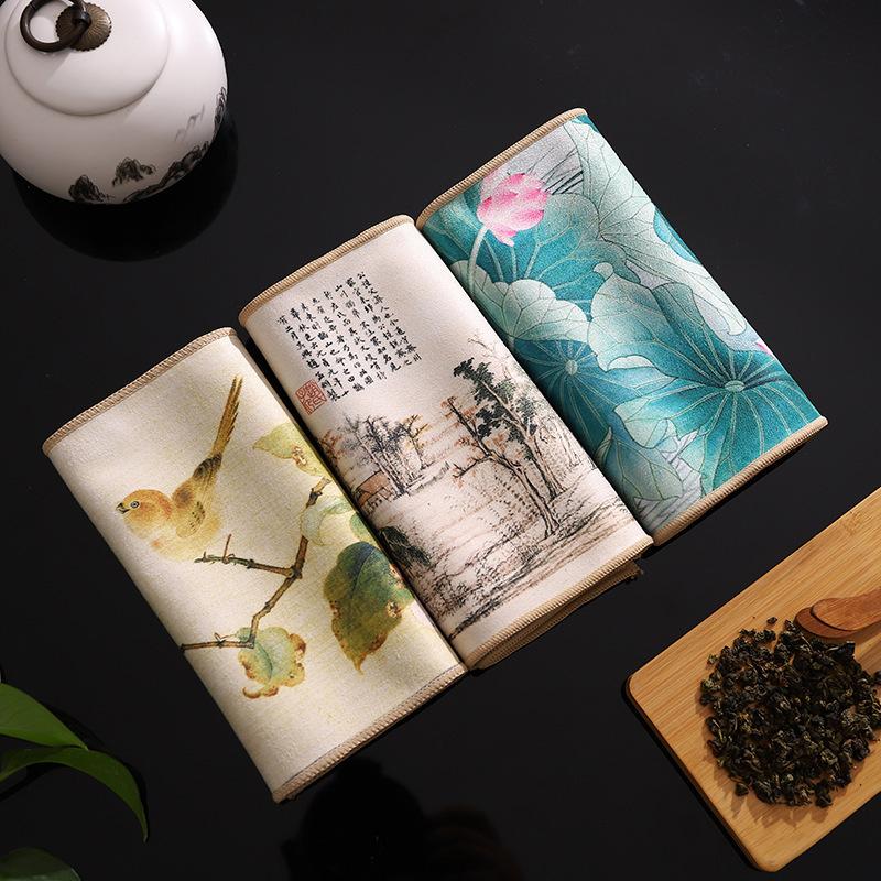 [YCK]Chinese Professional Rag Painted Thick Tea Towel Super Absorbent ...
